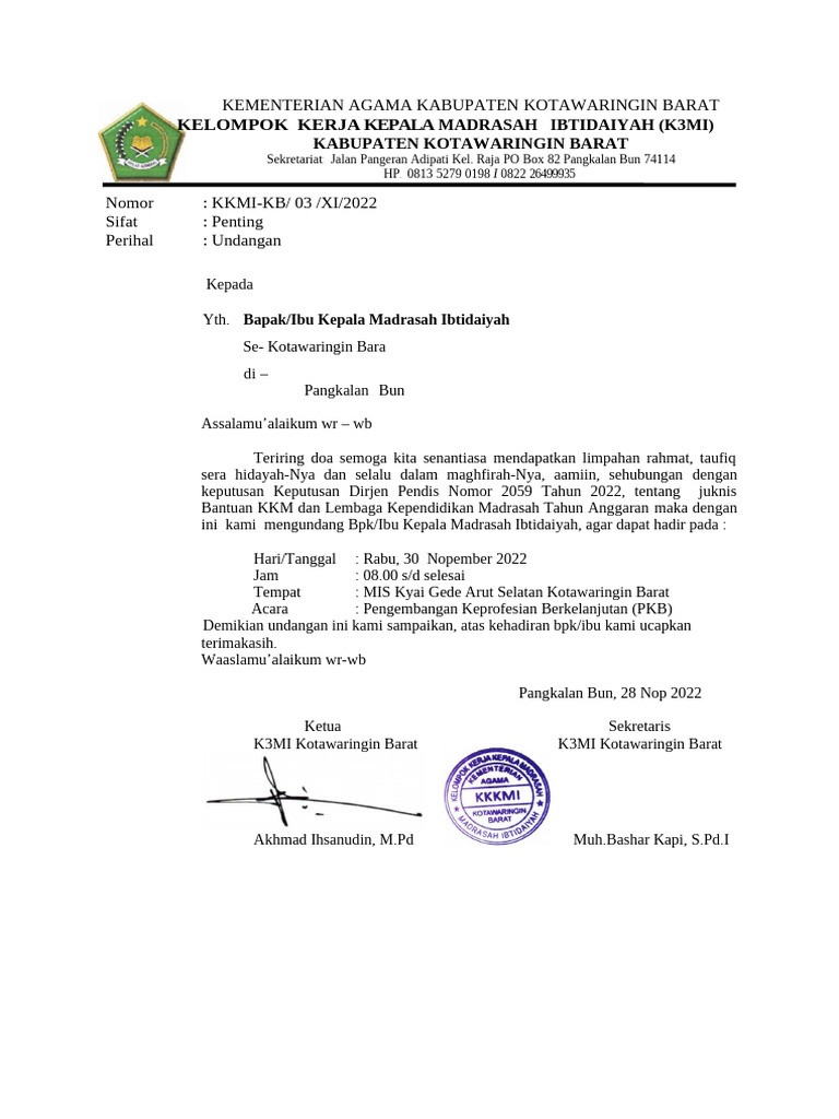 Undangan Program PKB 2 | PDF