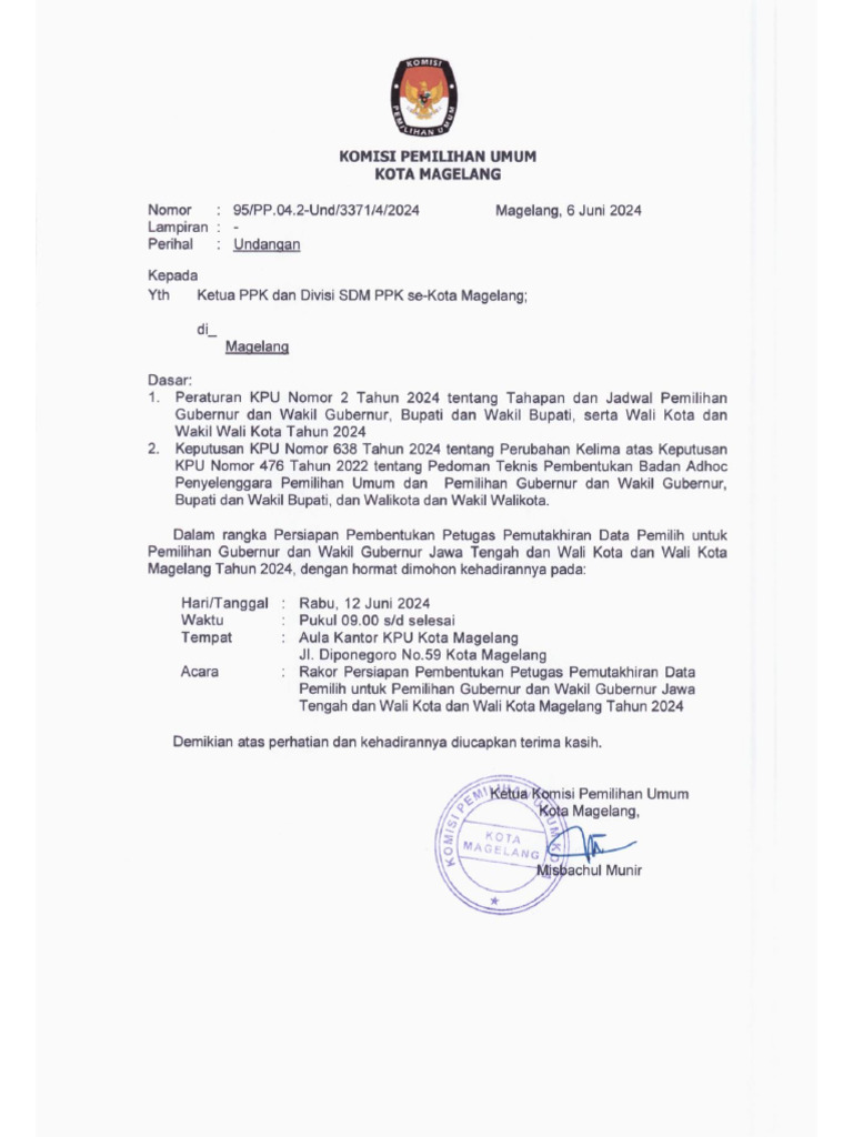 Und Ketua PPK Dan Divisi SDM PPK | PDF