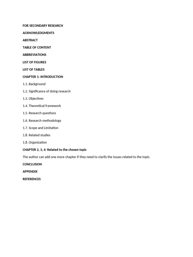 Secondary Research Paper Guidelines | PDF