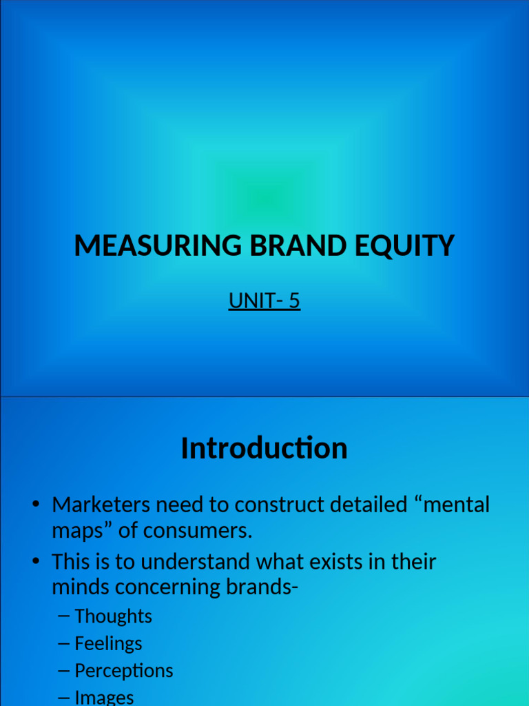 Measuring Brand Equity | PDF | Brand | Qualitative Research