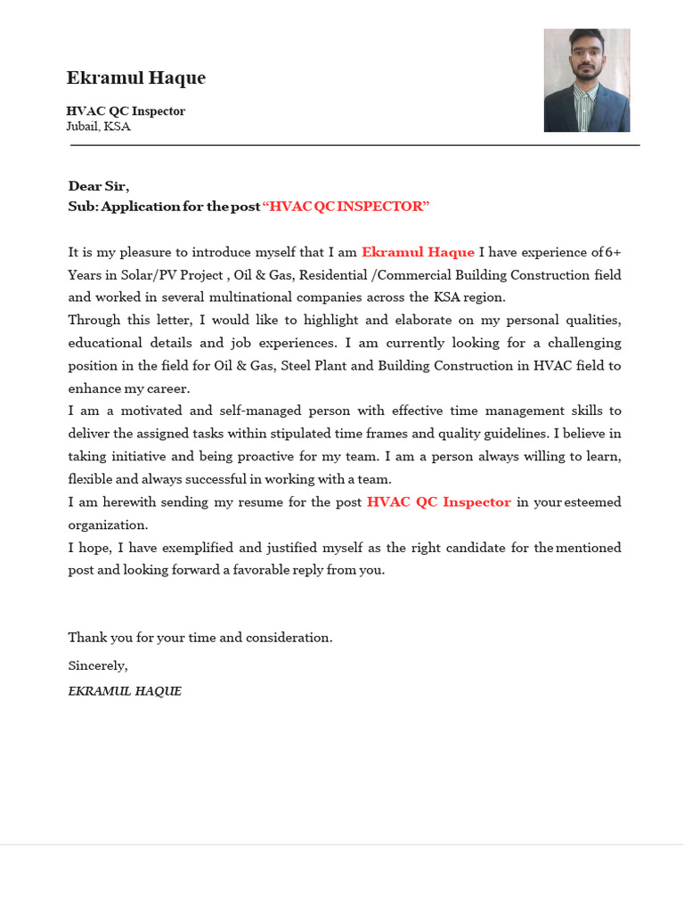 Ekramul Haque - HVAC QCI - Doc | PDF | Duct (Flow)