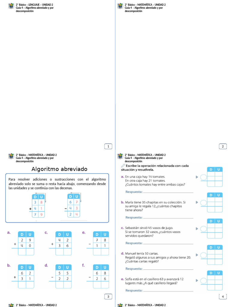 MAT - U2 - Guía 4 | PDF | Matemáticas | Informática teórica