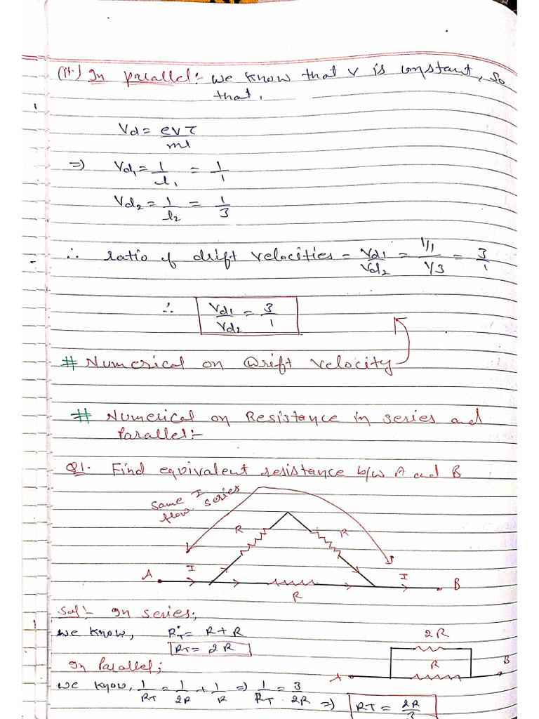 Physics Ch-3 Electricity Numericals With Detailed Solution | PDF