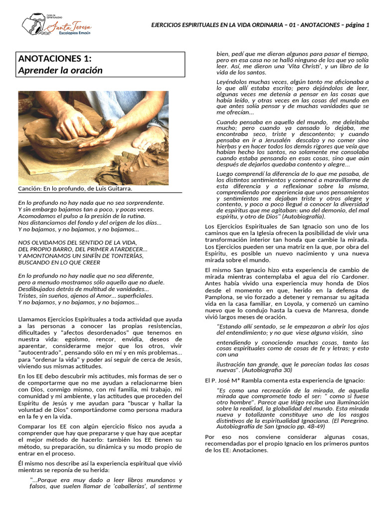 01 - Anotaciones 1 - Aprender A Orar | PDF | Oración | Jesús