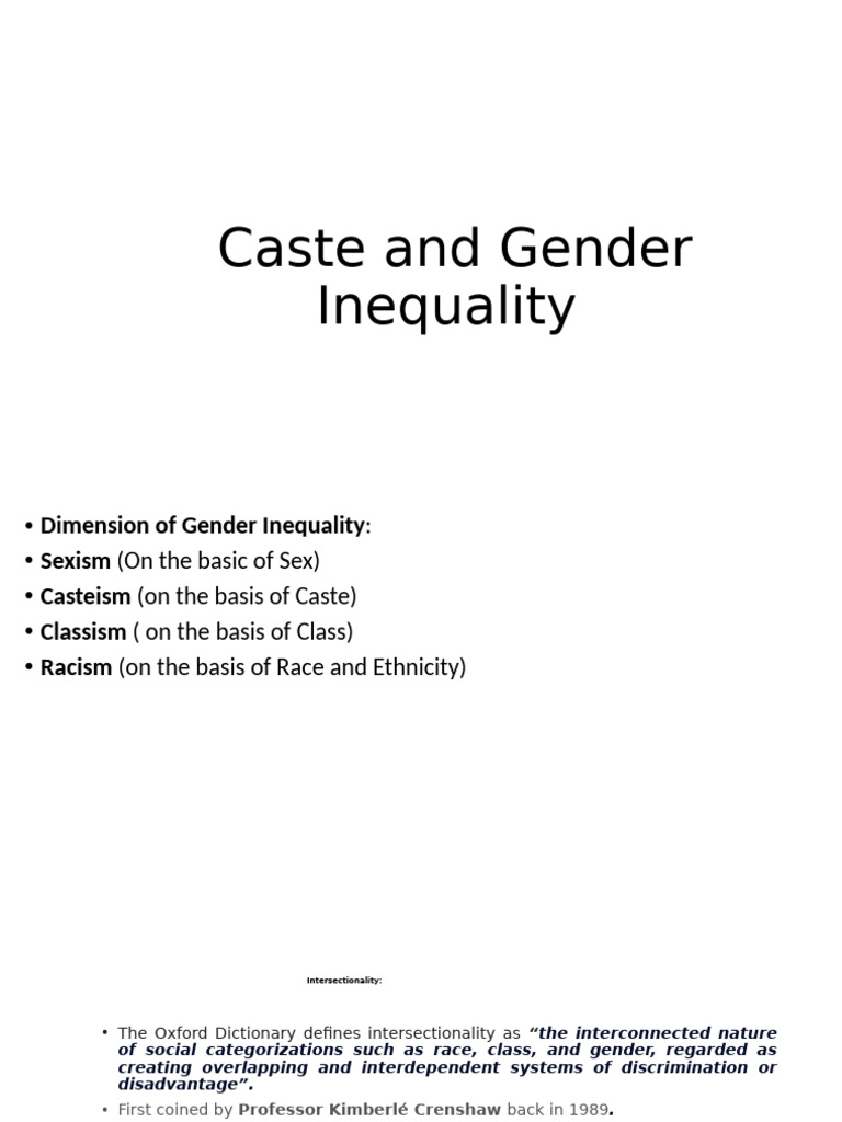 Caste and Gender Inequality | PDF | Dalit | Caste