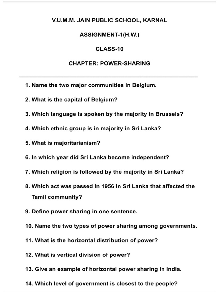 Civics Assignment | PDF
