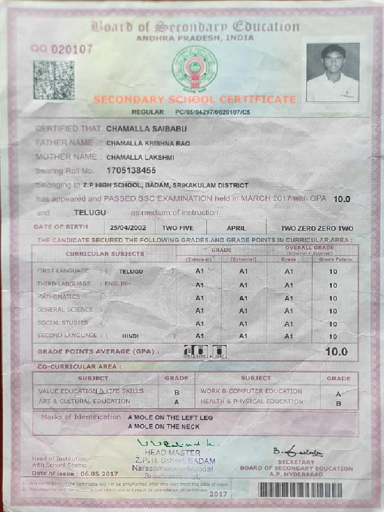 10th Certificate-1 Compressed | PDF
