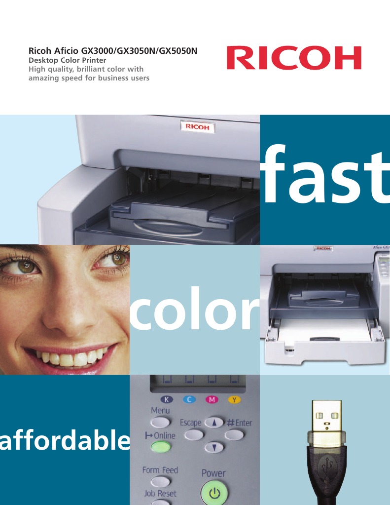 Richo Aficio GX 3050 User Manual | PDF | Printer (Computing) | Paper