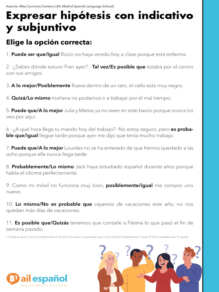 Expresar Hipótesis en Español | PDF