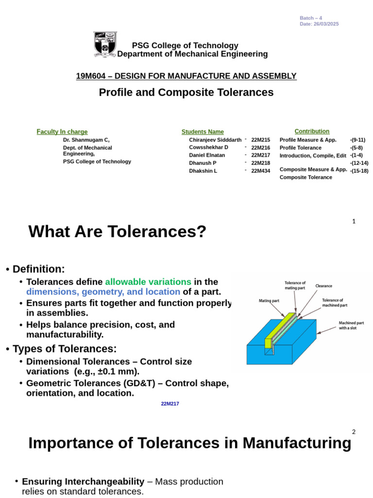 Profile and Composite Tolerances-DFMA | PDF | Engineering Tolerance ...