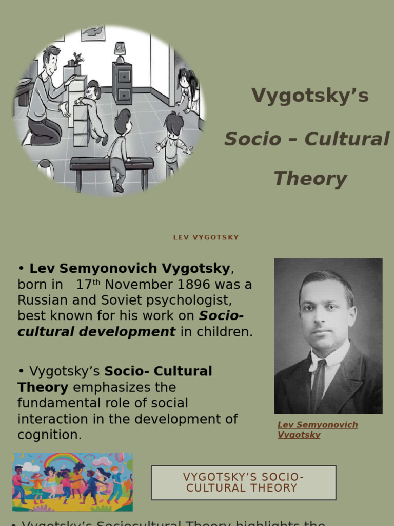Vygotsky's Socio - Cultural Theory of Cognitive Development | PDF ...