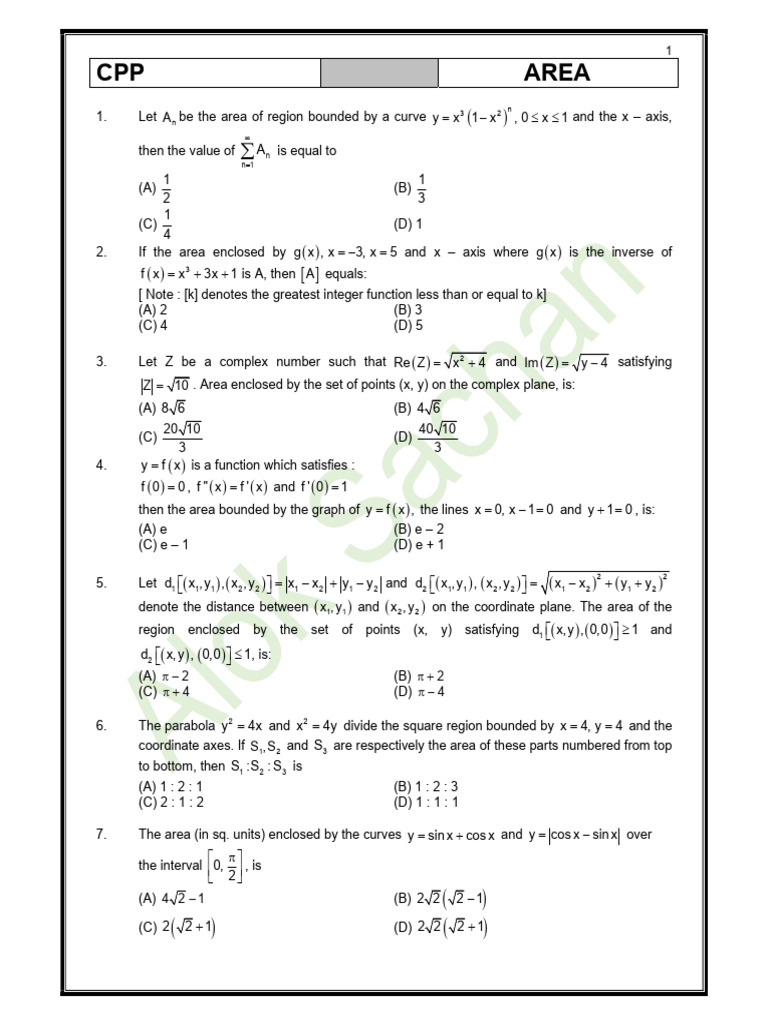 CPP Area | PDF | Function (Mathematics) | Euclidean Geometry