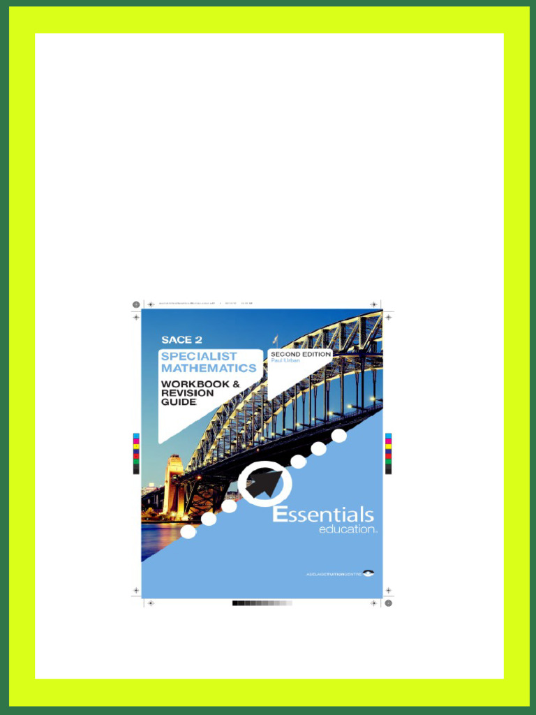 Specialist Mathematics Workbook And Revision Guide 3rd Edition Paul Urban Download Pdf