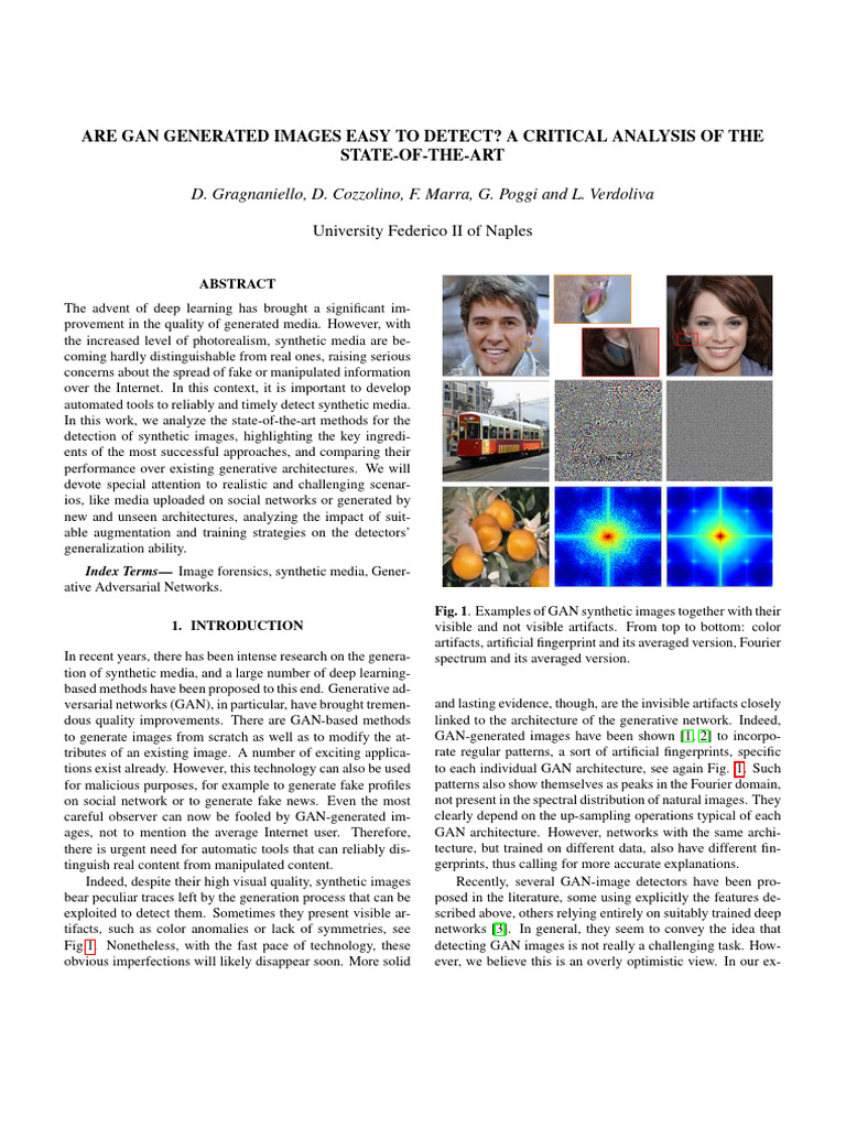 Are GAN Generated Images Easy To Detect A Critical Analysis of The ...