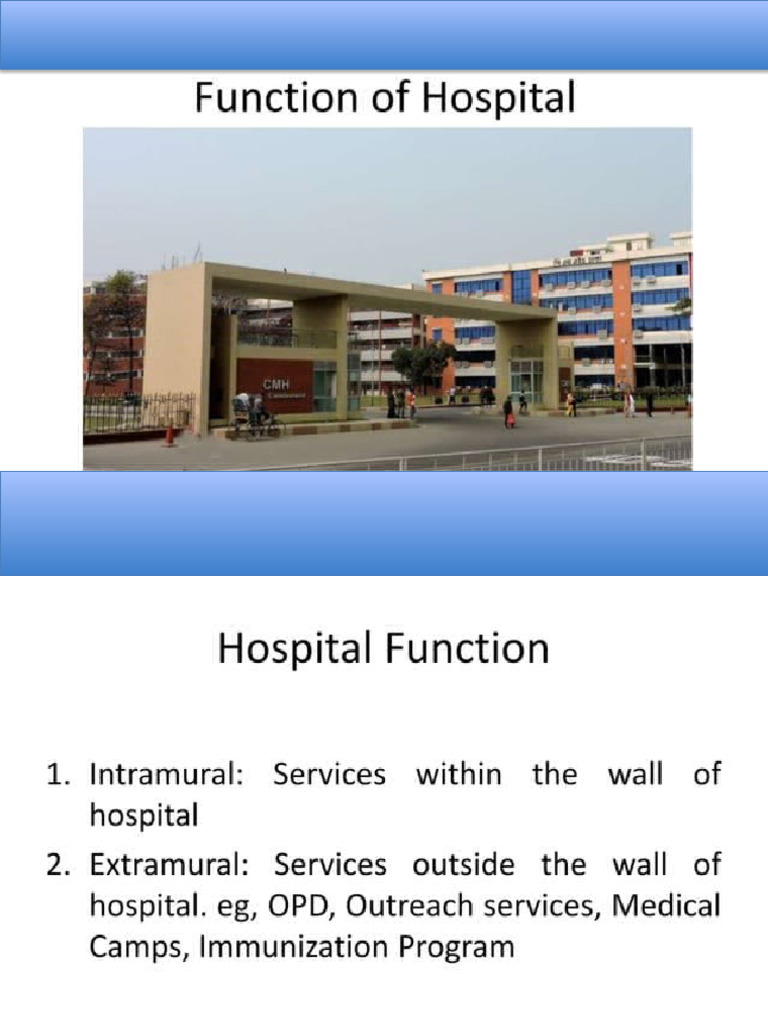 Functions of Hospital | PDF