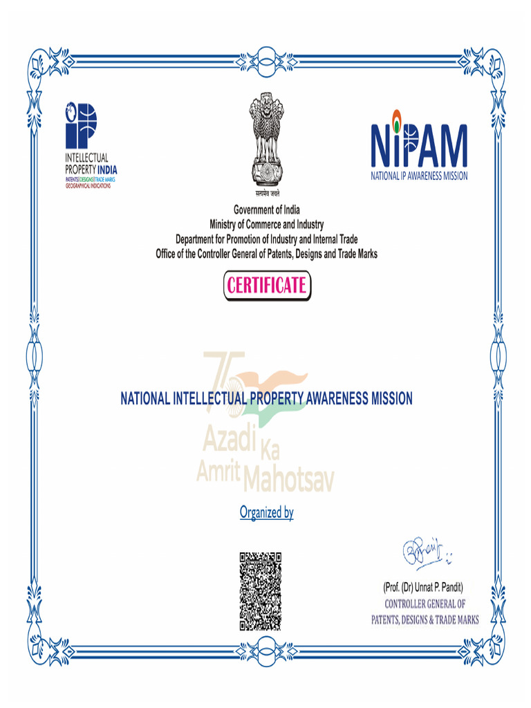 Certificate of Participation in IP Training | PDF