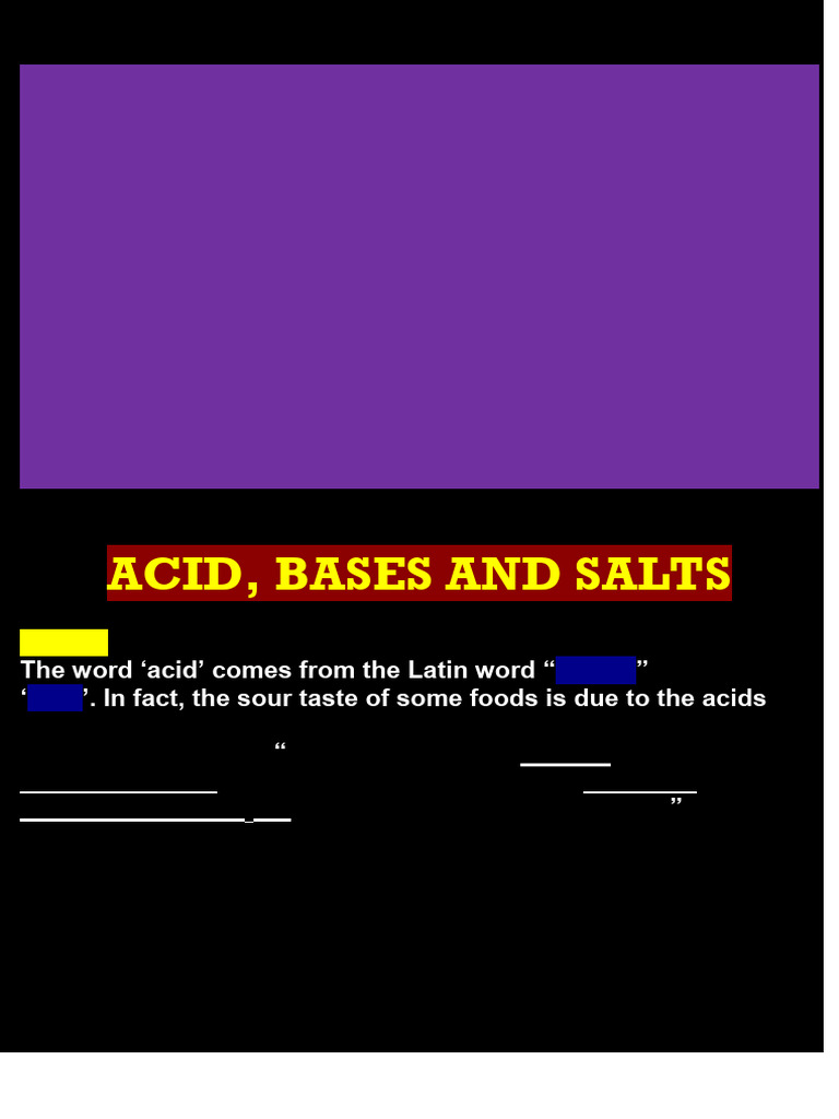 Understanding Acids, Bases, and Salts | PDF | Acid | Hydroxide