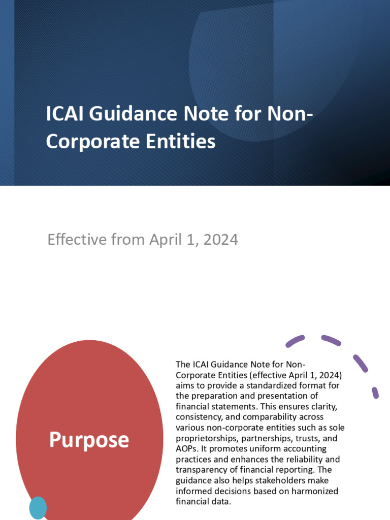 ICAI Guidance Note For Non-Corporate Entities - 1 | PDF | Regulatory ...