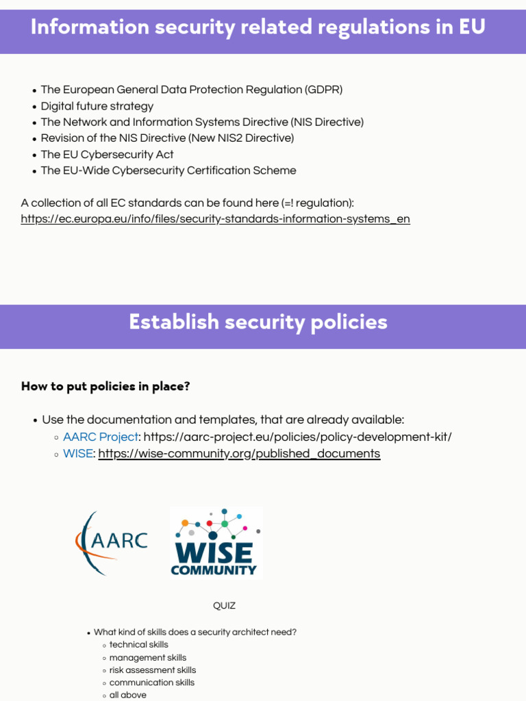 EU Information Security Regulations Overview | PDF | Computer Network ...
