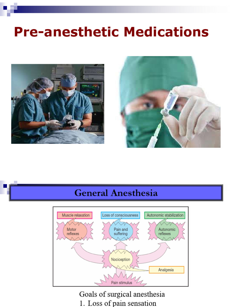 Pre-Anesthetic Medication Overview | PDF | Stomach | Analgesic