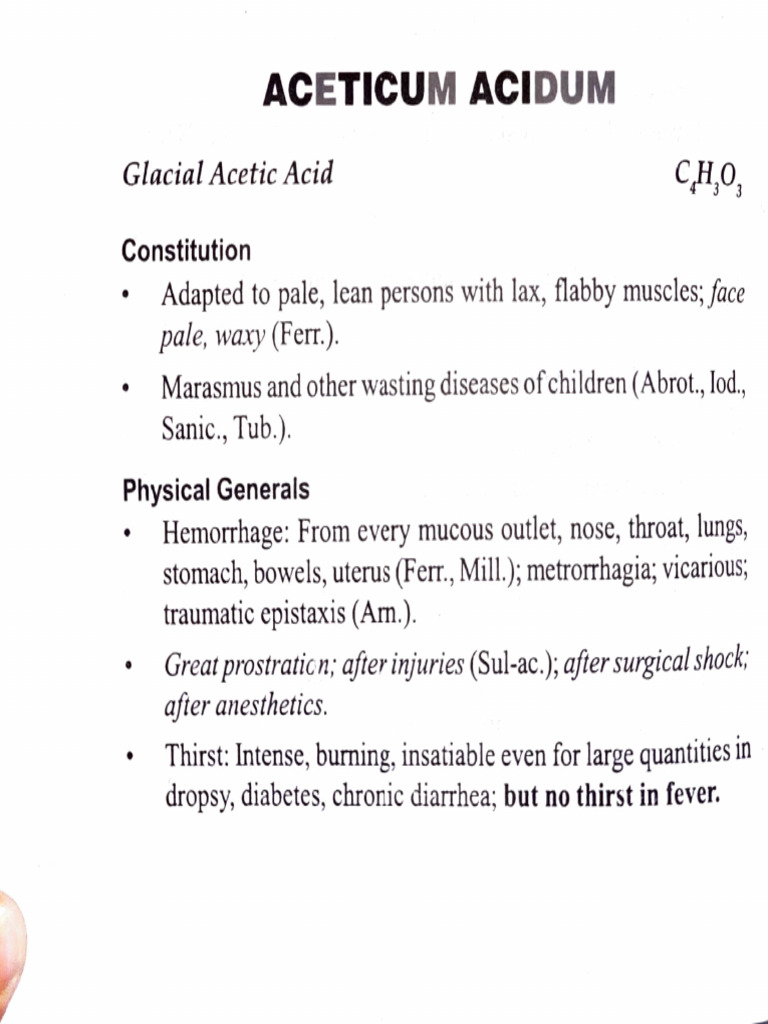 Glacial Acetic Acid: Uses & Symptoms | PDF