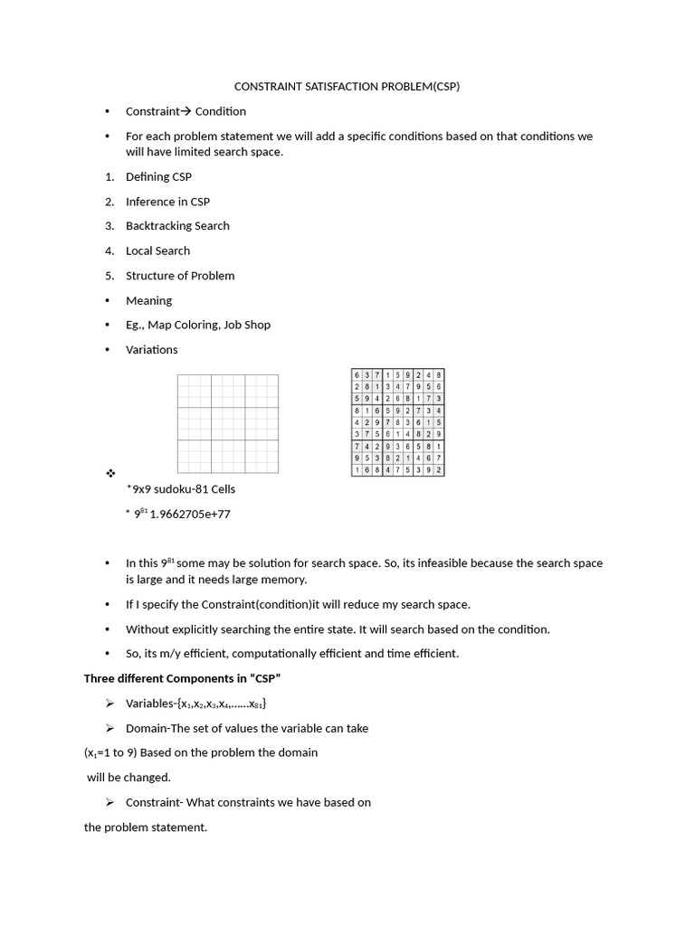 Constraint Satisfaction Problem | PDF