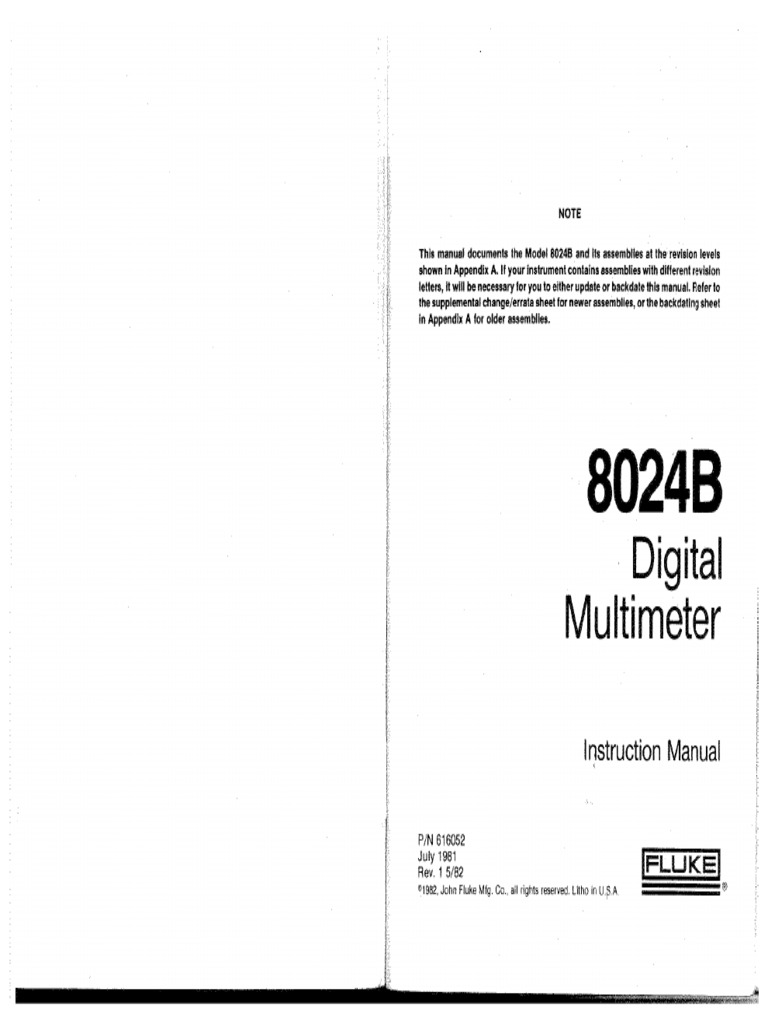 8024b Digital Multimeter | PDF
