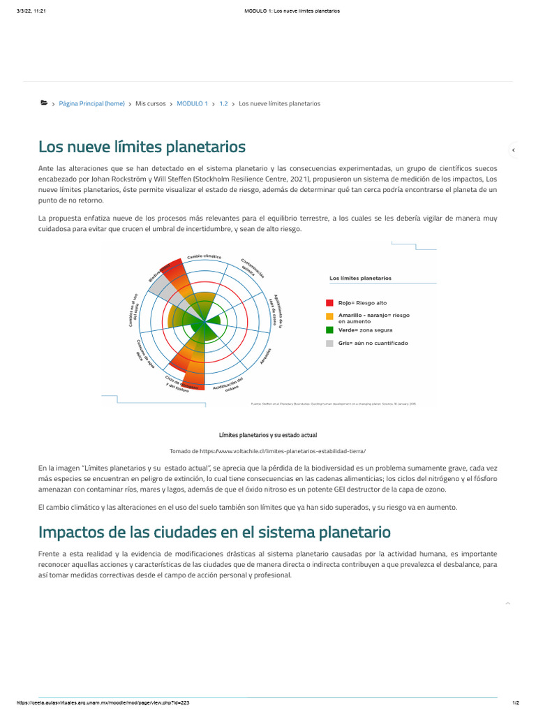 Nueve límites planetarios y su impacto | PDF | Ambiente | Cuestiones ...