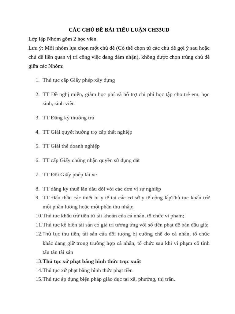 CÁC CHỦ ĐỀ CH33-UD | PDF