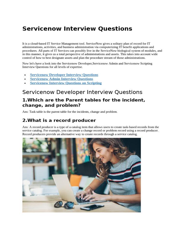 Servicenow Interview Questions | PDF | Html | Client–Server Model