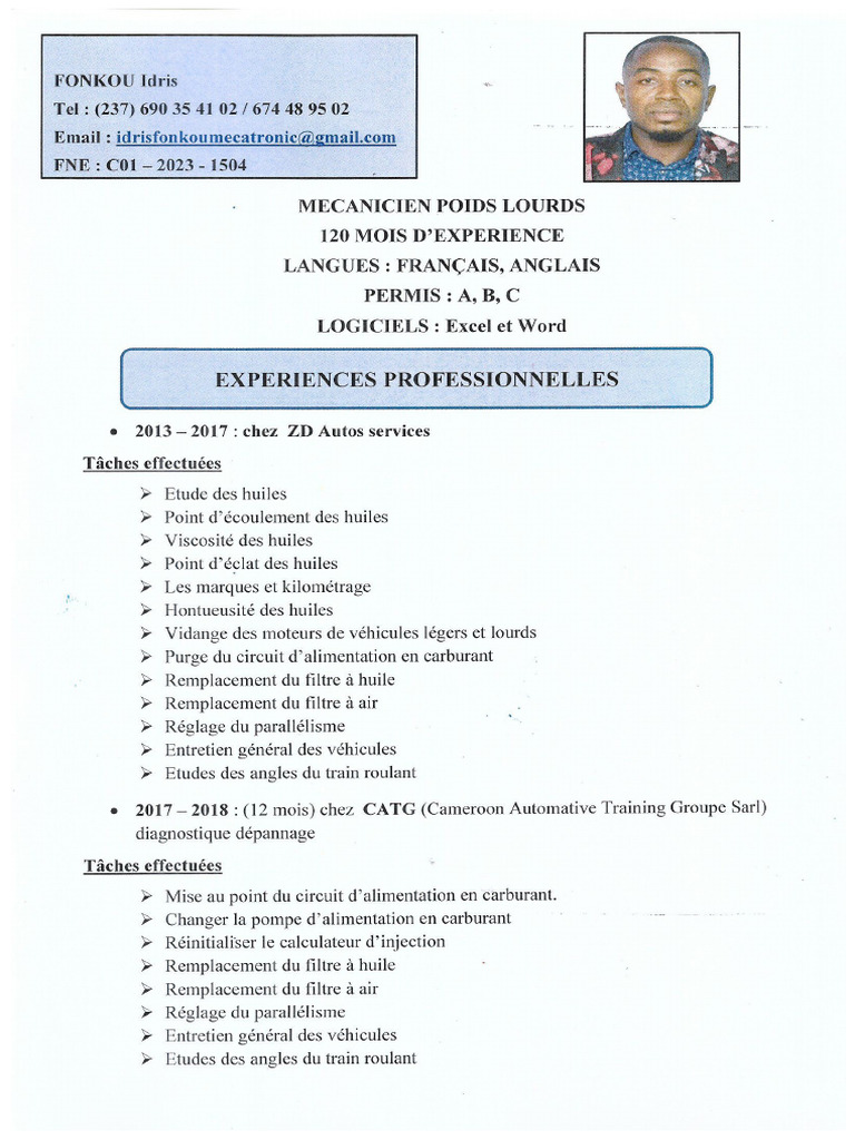 Demande Fonkou Idris | PDF