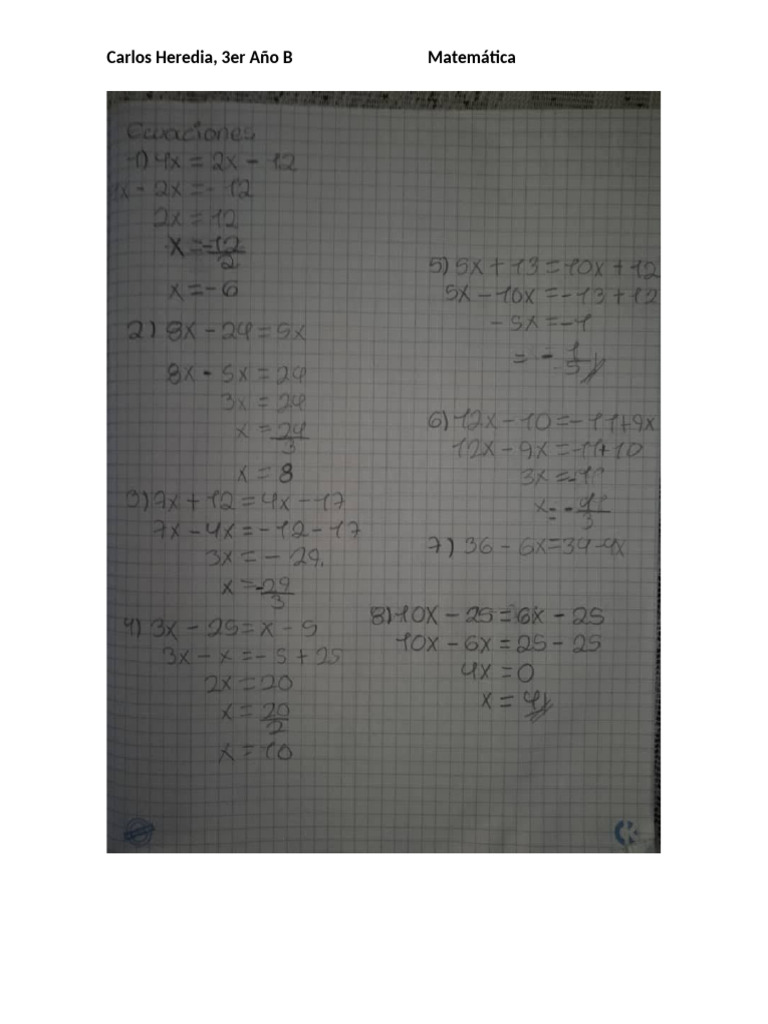 Tarea de Matematica | PDF