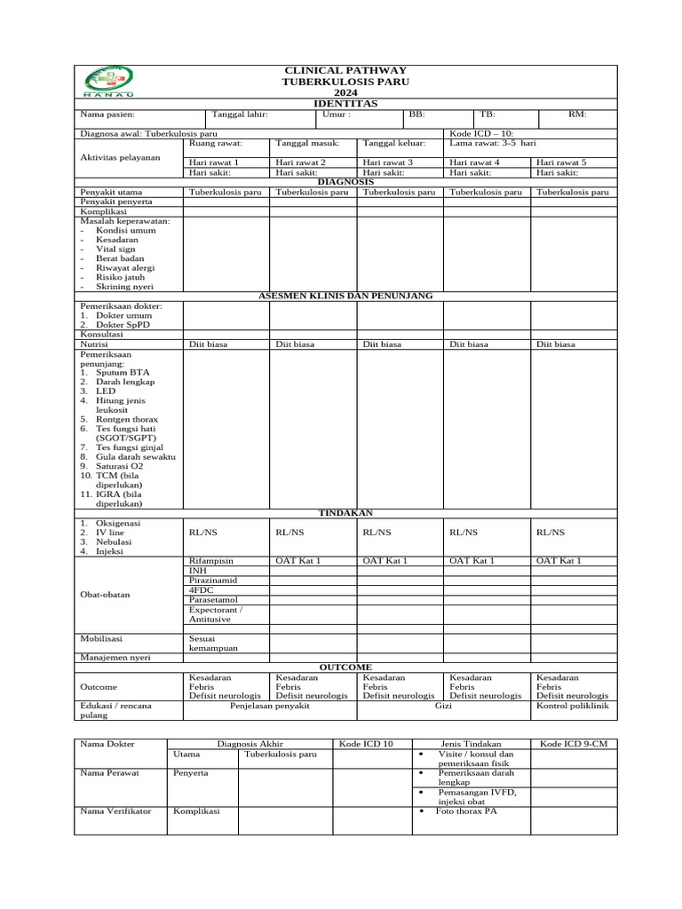 Clinical Pathway TB (Revisi 2024) | PDF