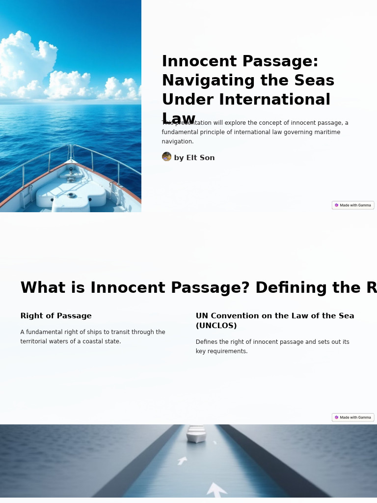 Innocent Passage in Territorial Waters | PDF | Territorial Waters | Law ...