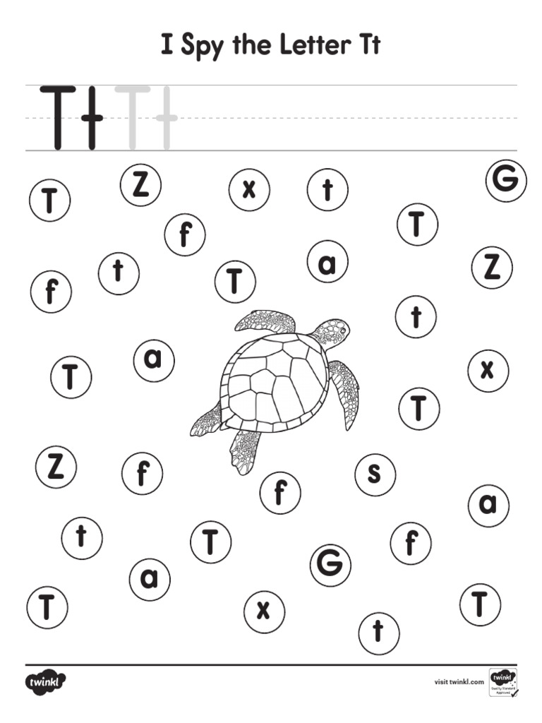 I Spy The Letter T Activity | PDF