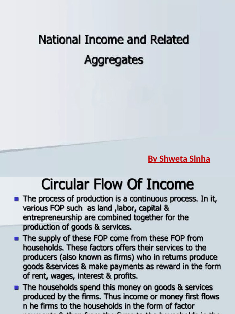 National income & Related Aggregates | PDF