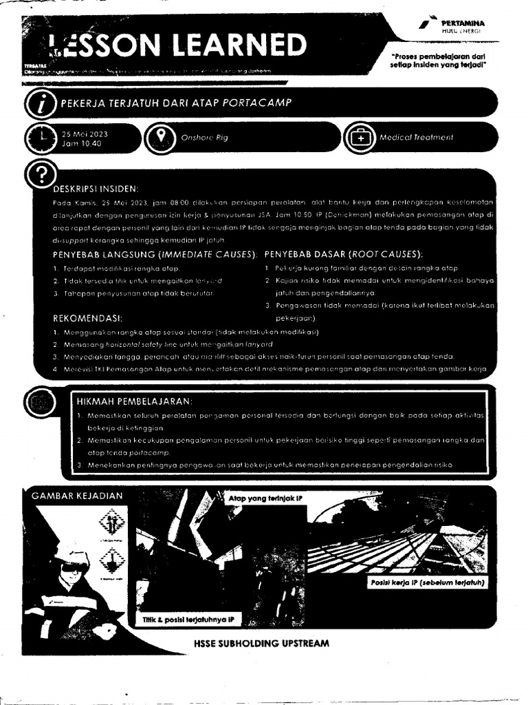 Lesson Learned Ketinggian | PDF