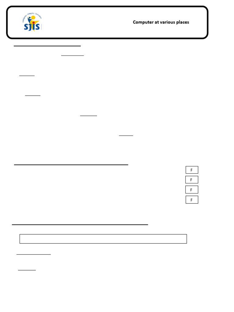 Grade 2 Computer Worksheet Notes Ch-1 | PDF | Laptop | Desktop Computer