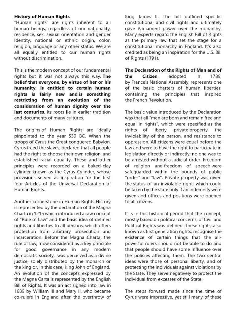 02 History of Human Rights | PDF | Human Rights | Government