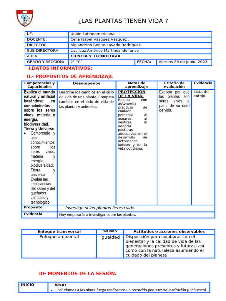 Ciencia Las Plantas Tienen Vida | PDF | Plantas | Evaluación del ciclo ...