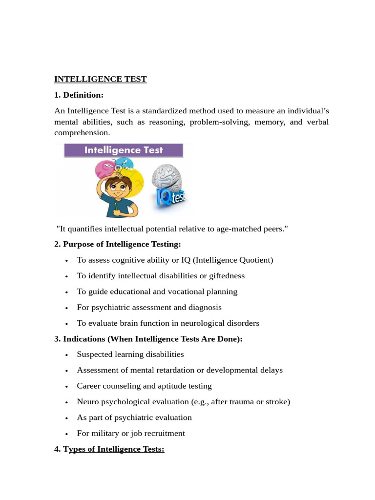 Adult Intelligence Testing Overview | PDF | Wechsler Adult Intelligence ...