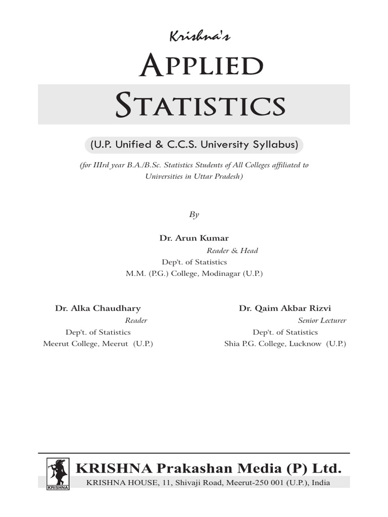 TB Applied Statistics 3.2 Pages-236 Code-698 Edition-5th Concepts ...