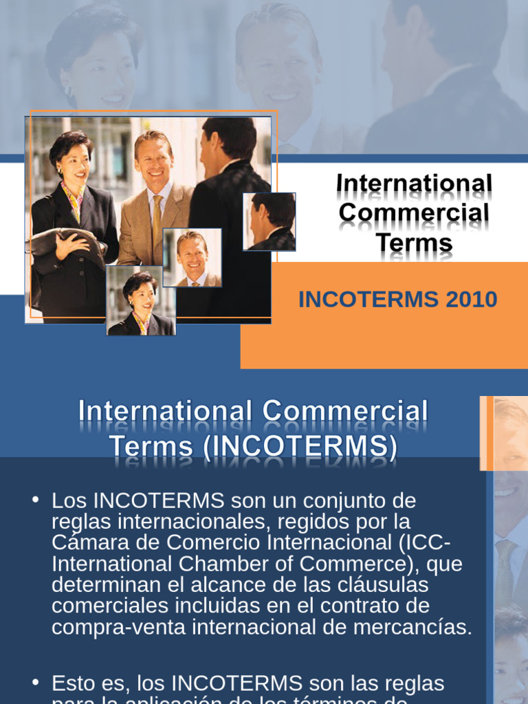 Presentacion Incoterms | PDF | El comercio internacional | Negocios Internacionales