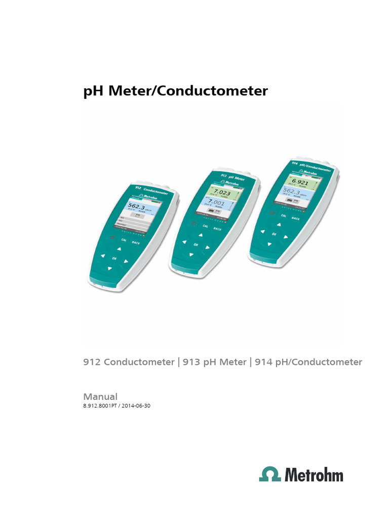 Manual do pH Meter e Conductometer | PDF | USB | Fonte de energia