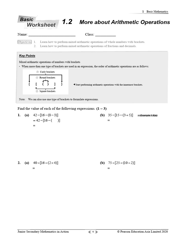 BasicWS - 1A01 - 02e - More About Arithmetic Operations | PDF ...
