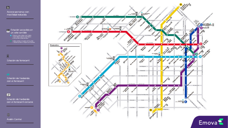 Mapa Da Rede Metro Buenos Aires | PDF