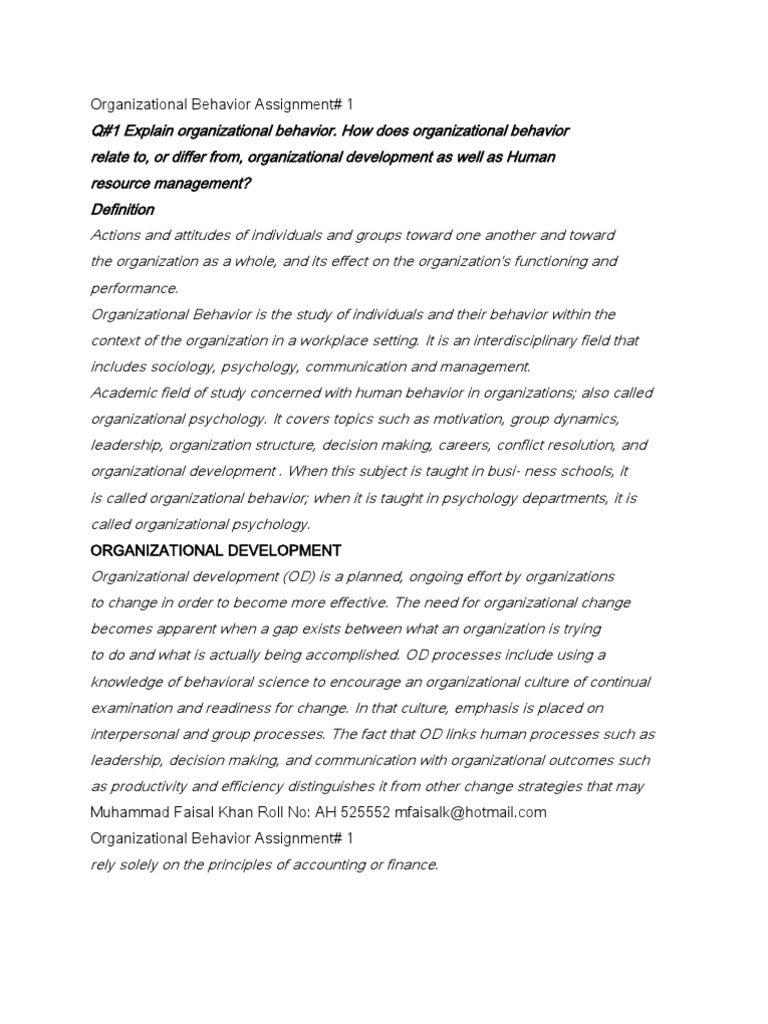 Understanding Organizational Behavior Dynamics | PDF | Goal Setting | Goal