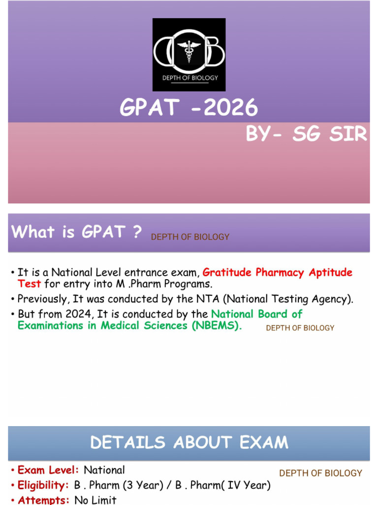 Gpat - 2026 | PDF