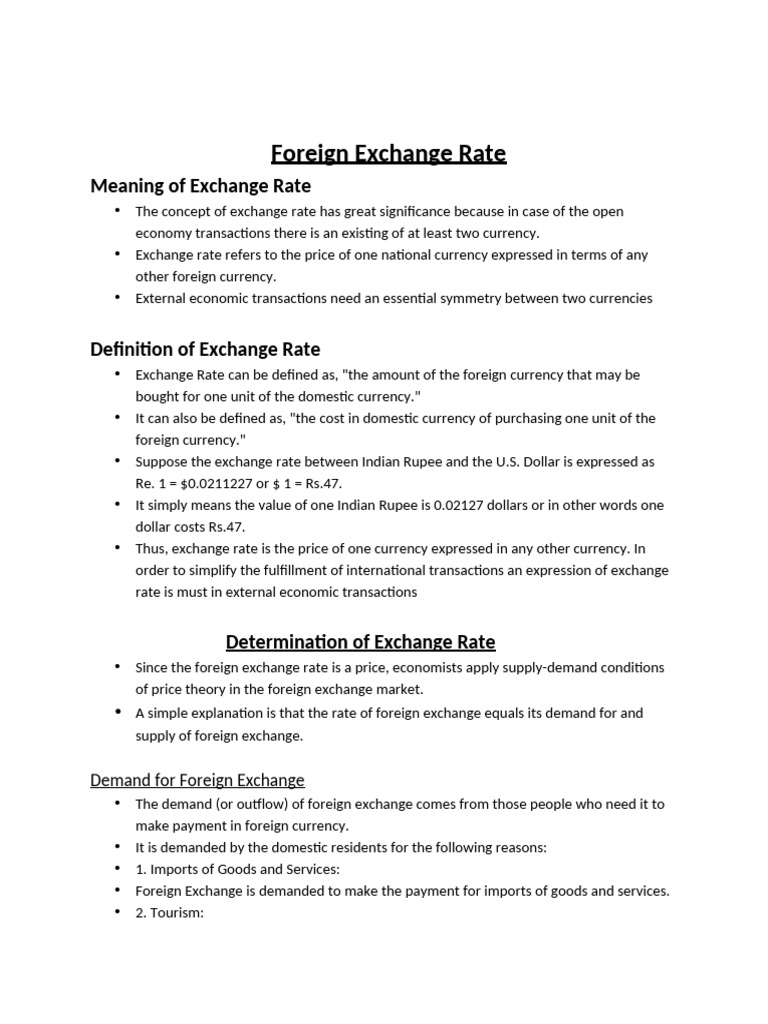 Determination of Forex and Causes | PDF | Exchange Rate | Currency