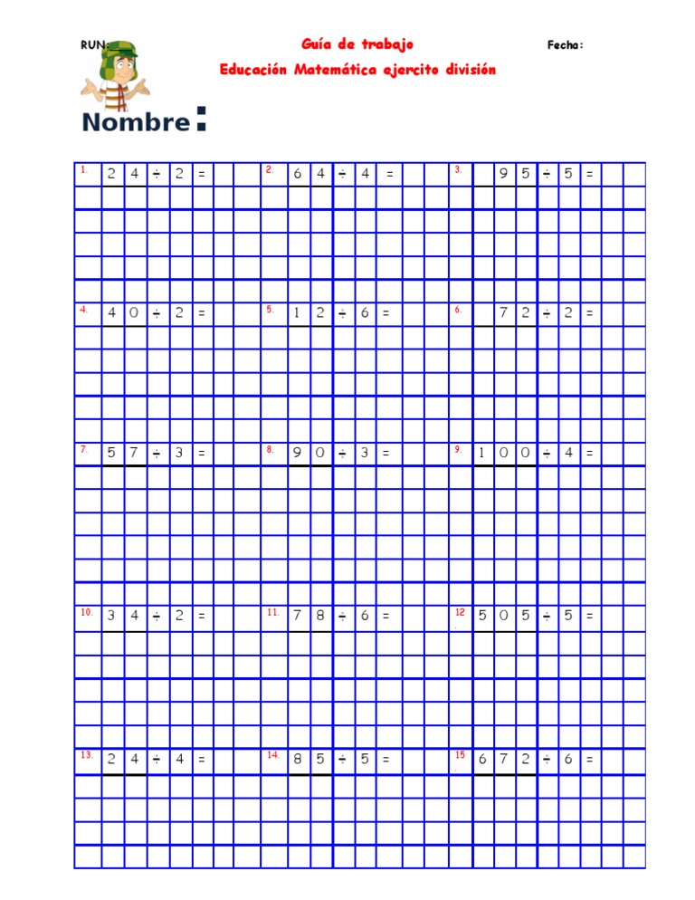 Divisiones de 1 Dígito en Matemáticas | PDF